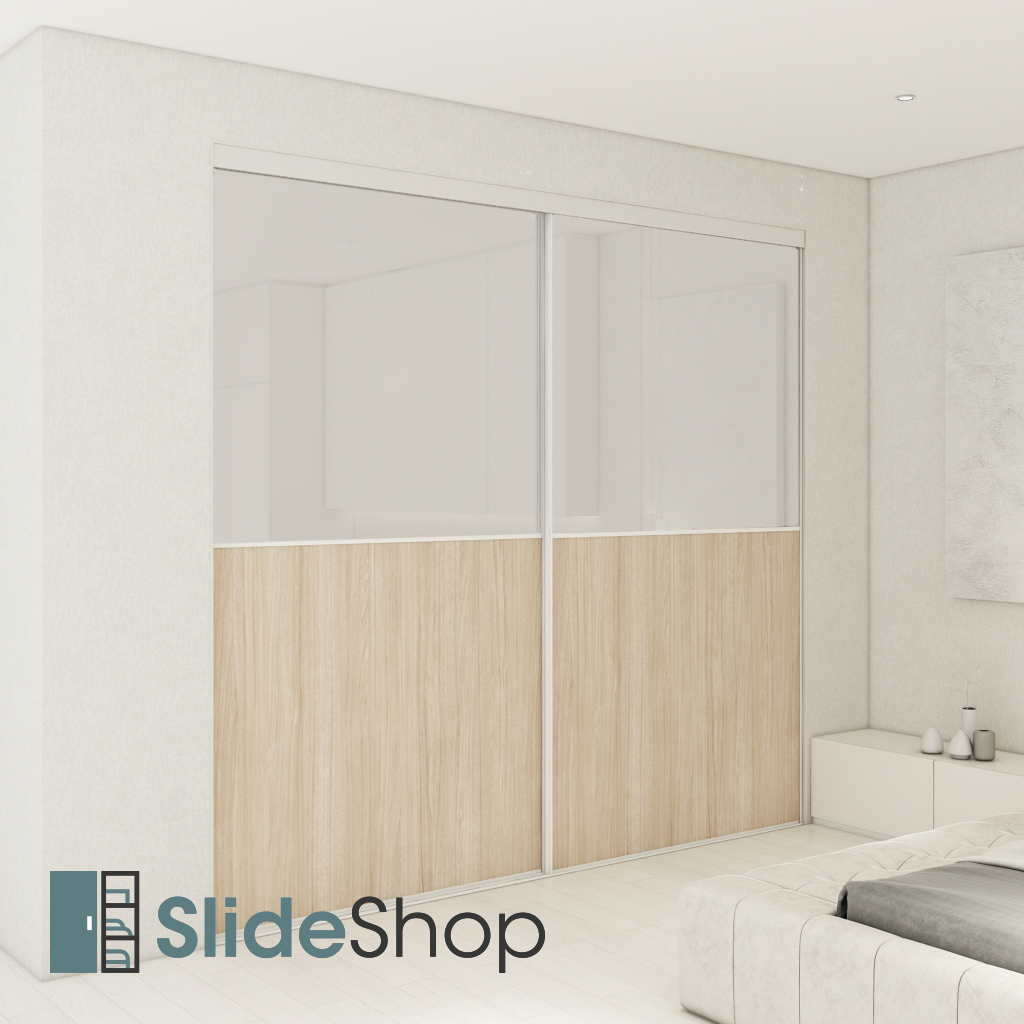 Minimalist Duo 2 Equal Division Panel, Top Panel in Ultra White Glass ...