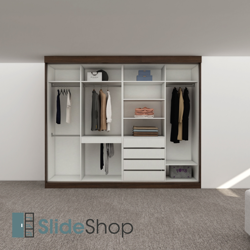 Vienna Series | Neo Groove Sliding Door Wardrobe | W2840mm | Exterior ...