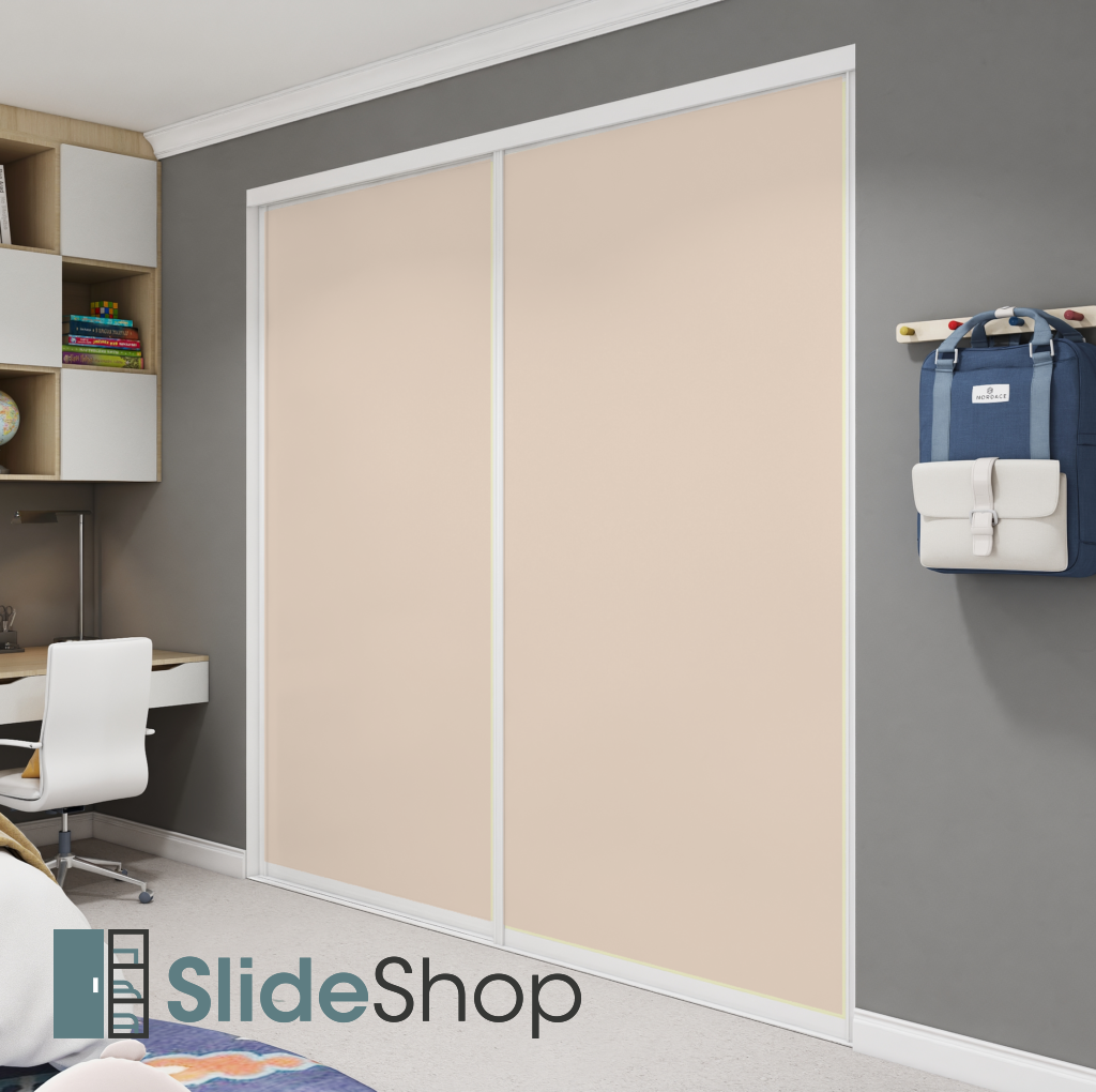 Classic Single full panel in Melteca Warm White Naturale - SlideShop
